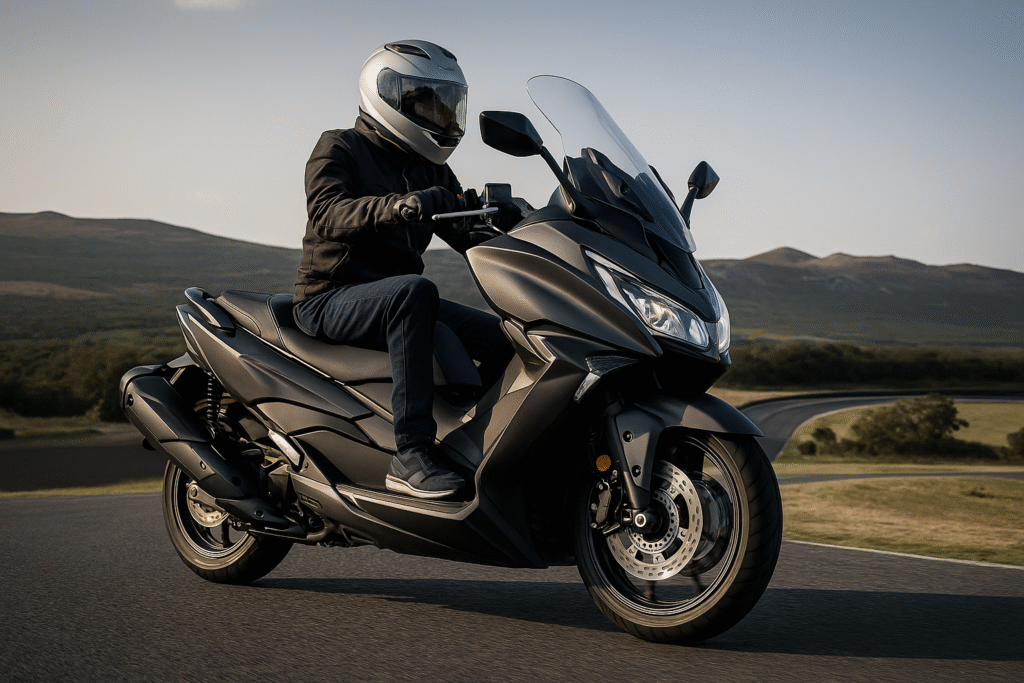 Maxi-scooter AK 550i Premium chega aos EUA com 550 cc e alta tecnologia