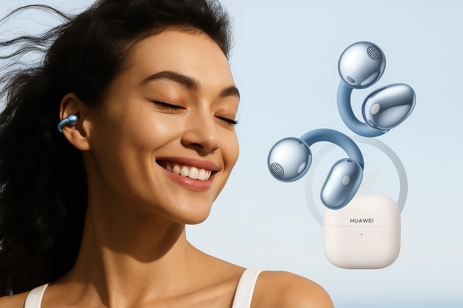 O novo Huawei FreeClip 2 traz IA no ouvido, design inovador e bateria de até 38 horas