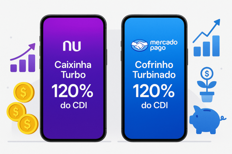 Caixinha do Nubank ou Cofrinho do Mercado Pago: quem rende mais em 2026?