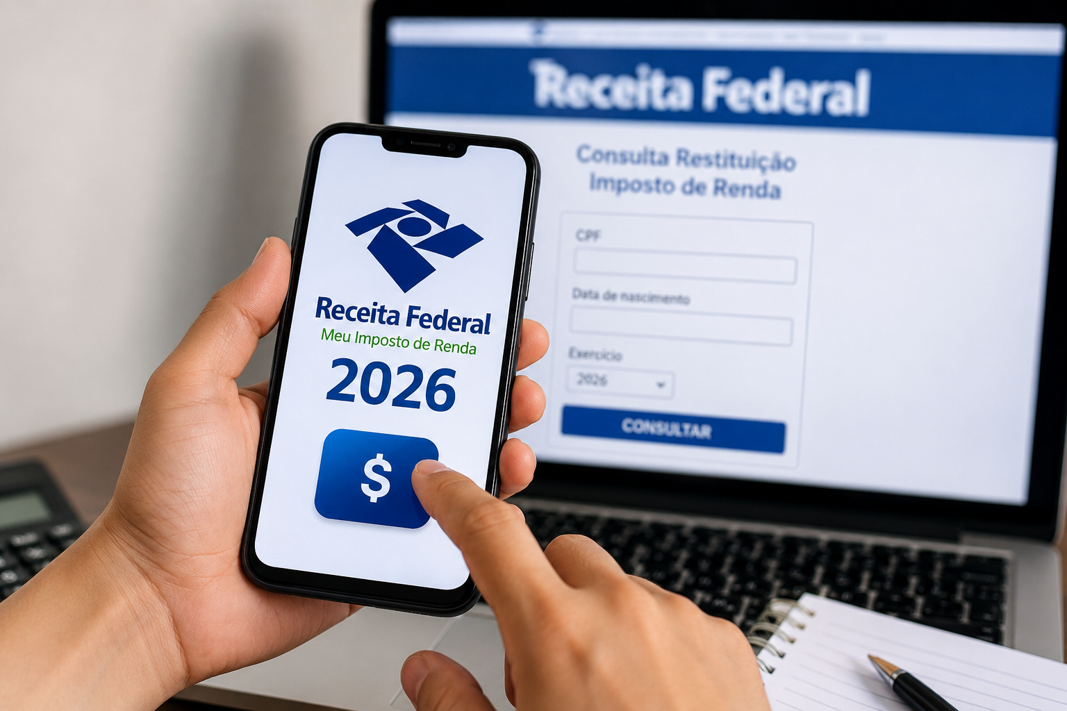Receita Federal revela como consultar a restituição do IR 2026 em ...